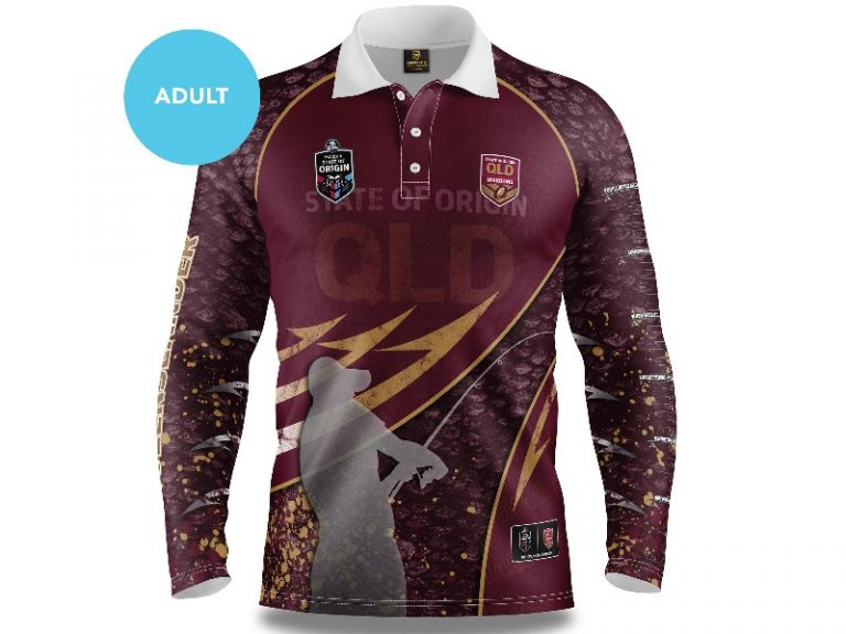 Queensland SOO Mens ‘Get Hooked’ Fishing Shirt – Footy Focus