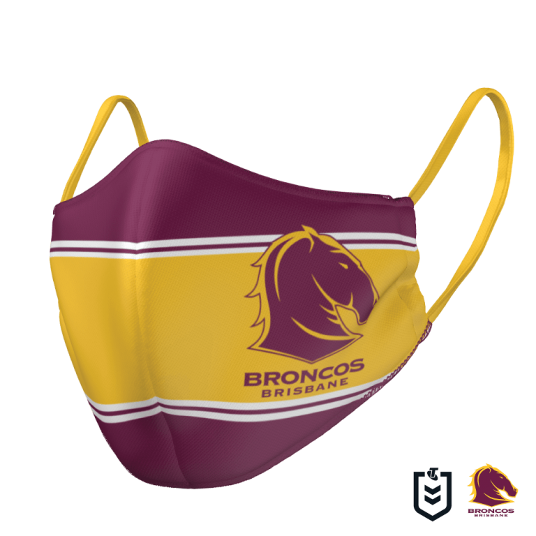 Brisbane Broncos Face Mask – Footy Focus