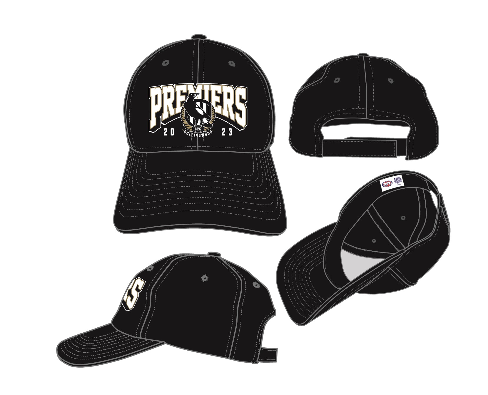 Collingwood Magpies 2023 Premiers Cap – Footy Focus